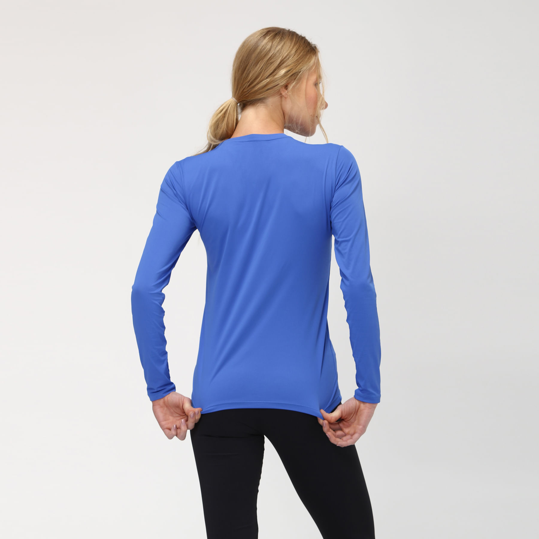 Camisa UV Feminina Com Proteção Solar Uvpro Azul Bic