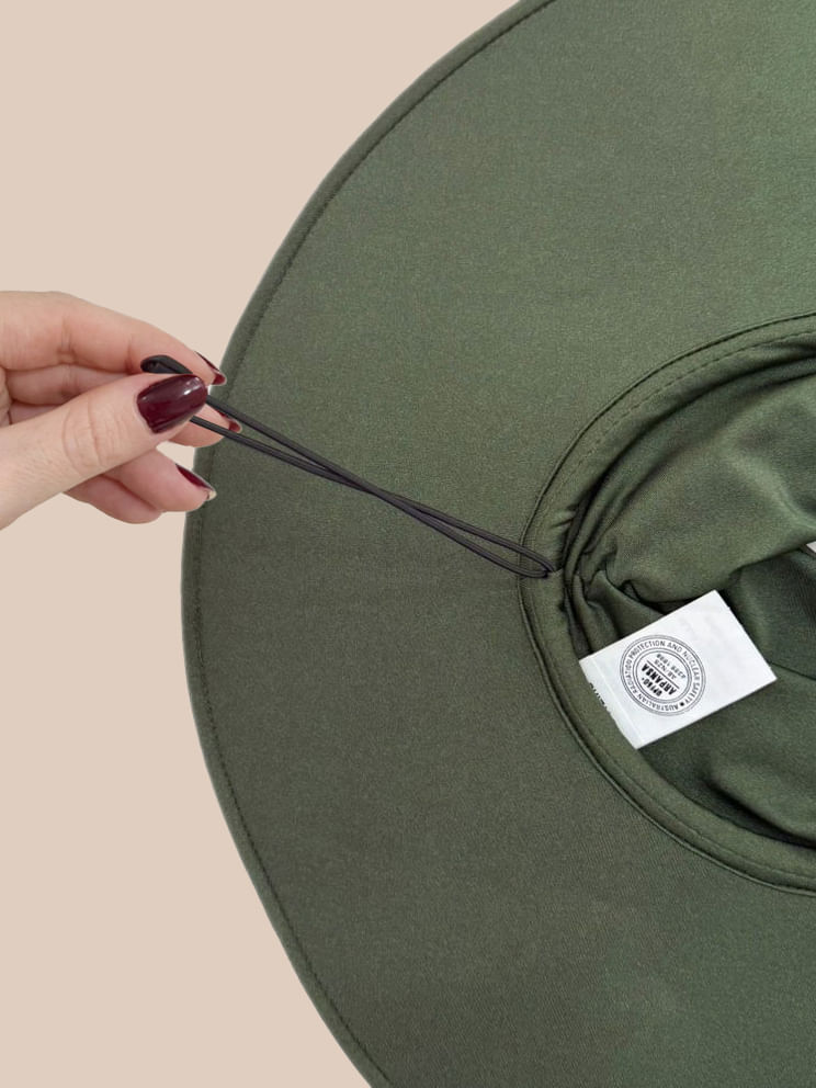 Viseira UV Com Proteção Solar - VERDE MILITAR